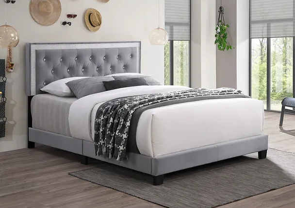 B9335 MARIANA PLATFORM BED - BLACK – Serra Furniture