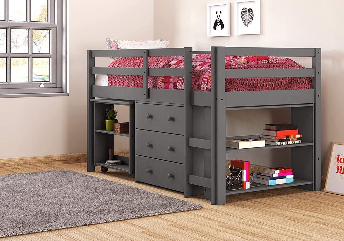 760-TW WHITE LOFT BED – Serra Furniture