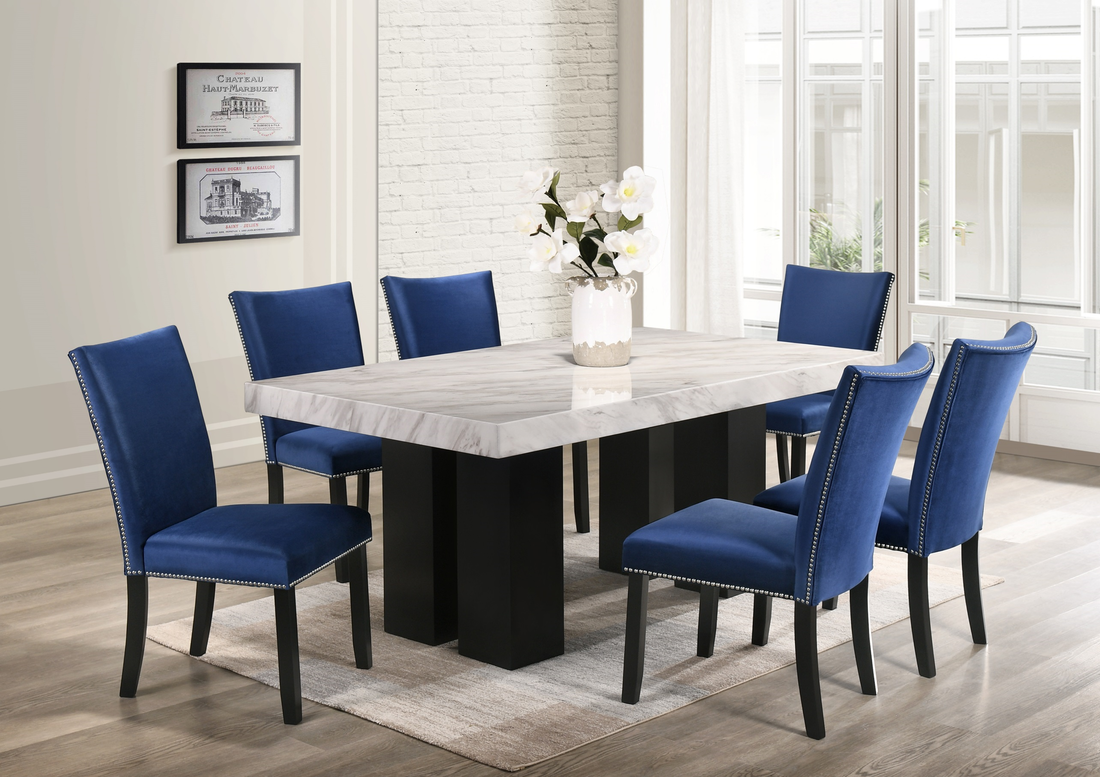 Blue Table Chairs
